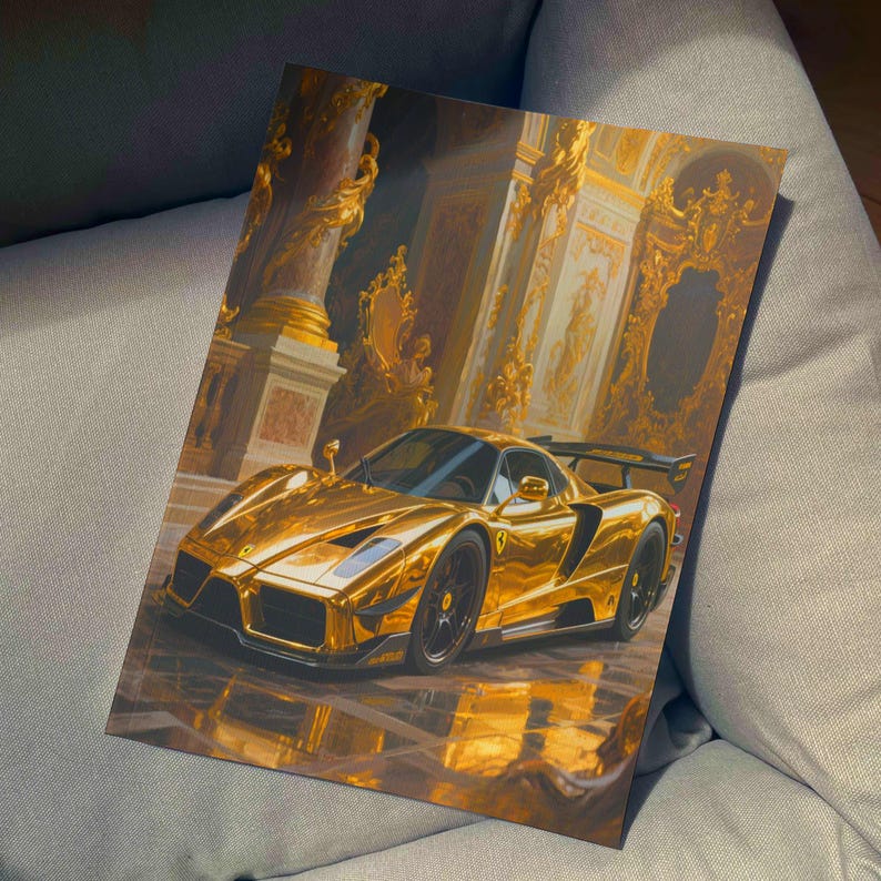 Ferrari Enzo Car Poster | Printable Ferrari Enzo Wall Art | Super Car ...