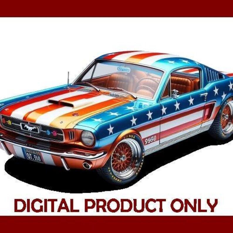 Ford Mustang Digital Art | American SVG & PNG Bundle | Modified Car ...