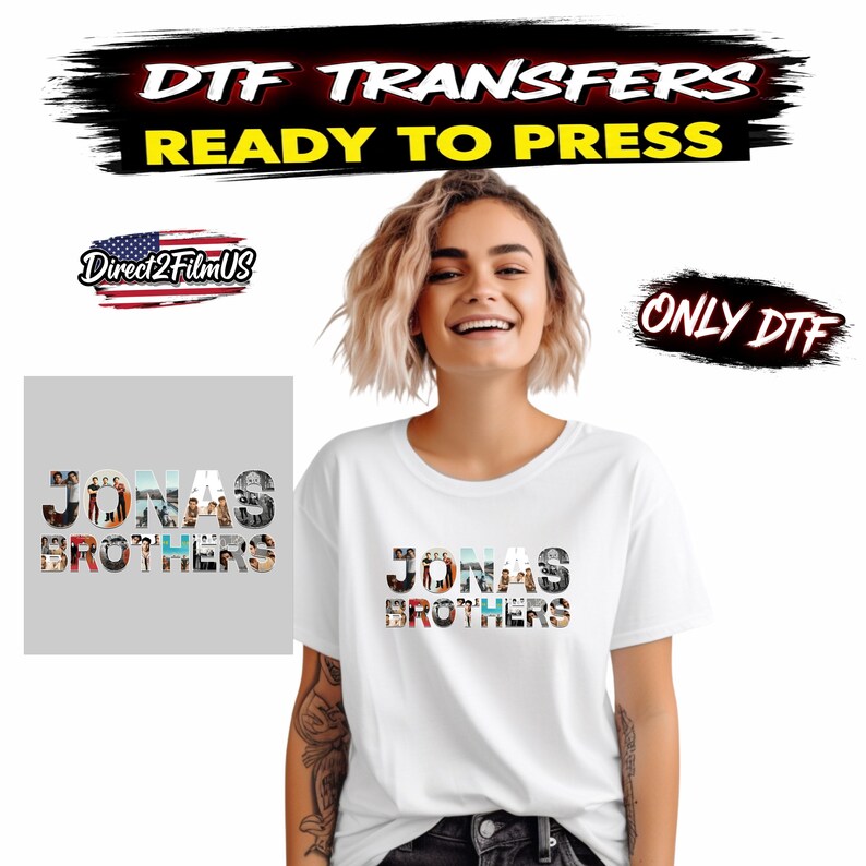Jonas Brothers 20th Annivesary Tour 2025 DTF Transfer, Ready to Press ...