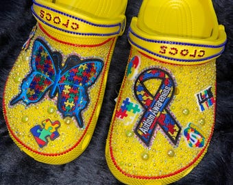 Autism Awareness Customize Crocs, Crocs, Custom Crocs, Autism, Custom ...