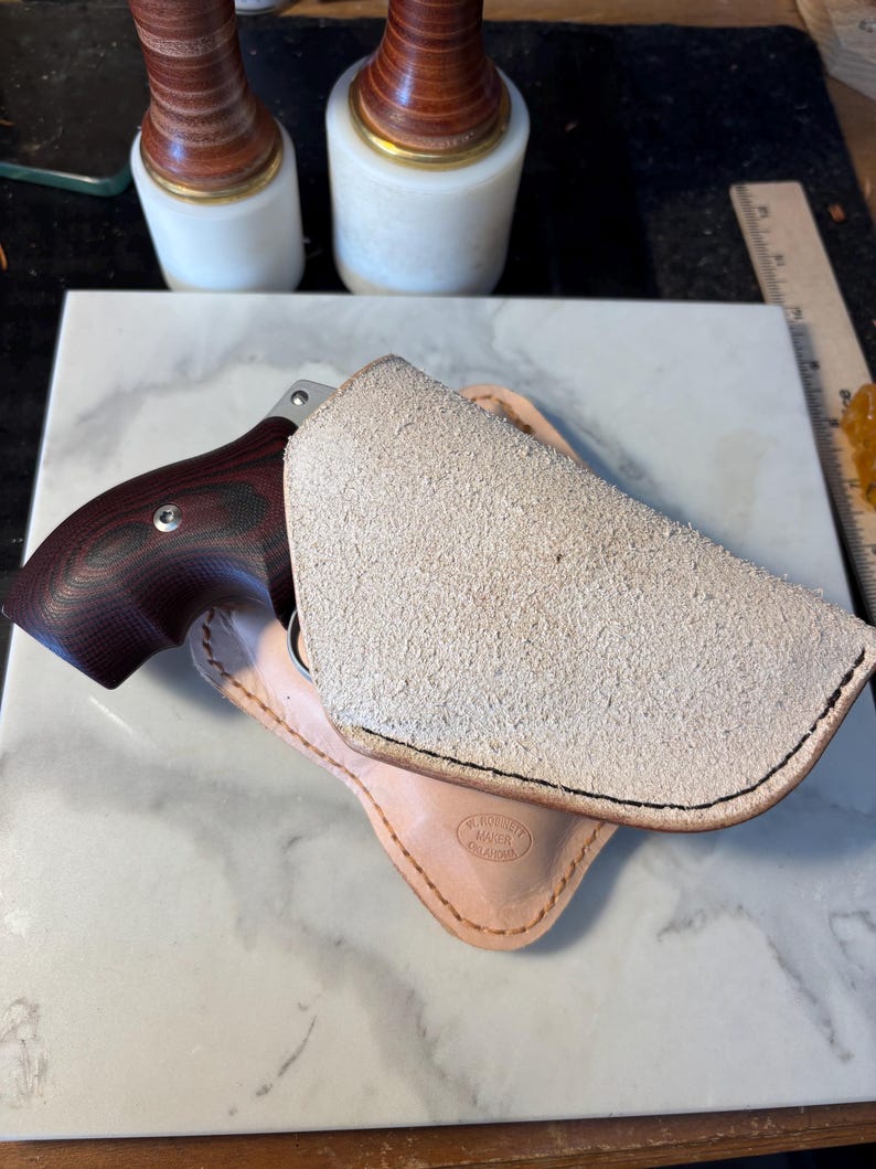Custom Leather Smith and Wesson Airweight Holster Flesh Side Out - Etsy