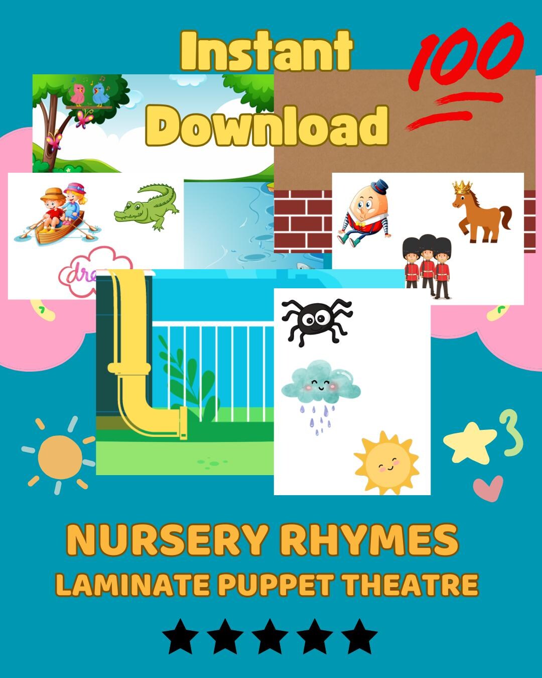 Nursery Rhyme Printable Package. Home School, Preschool, School ...