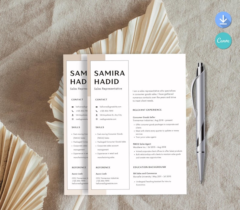 Professional Resume Template | Entry-level CV | First Job Resume ...