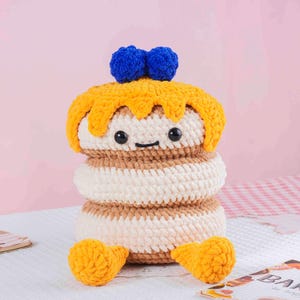 Pancake Stack Plush Crochet Pattern, Breakfast Amigurumi Pattern, Cute ...