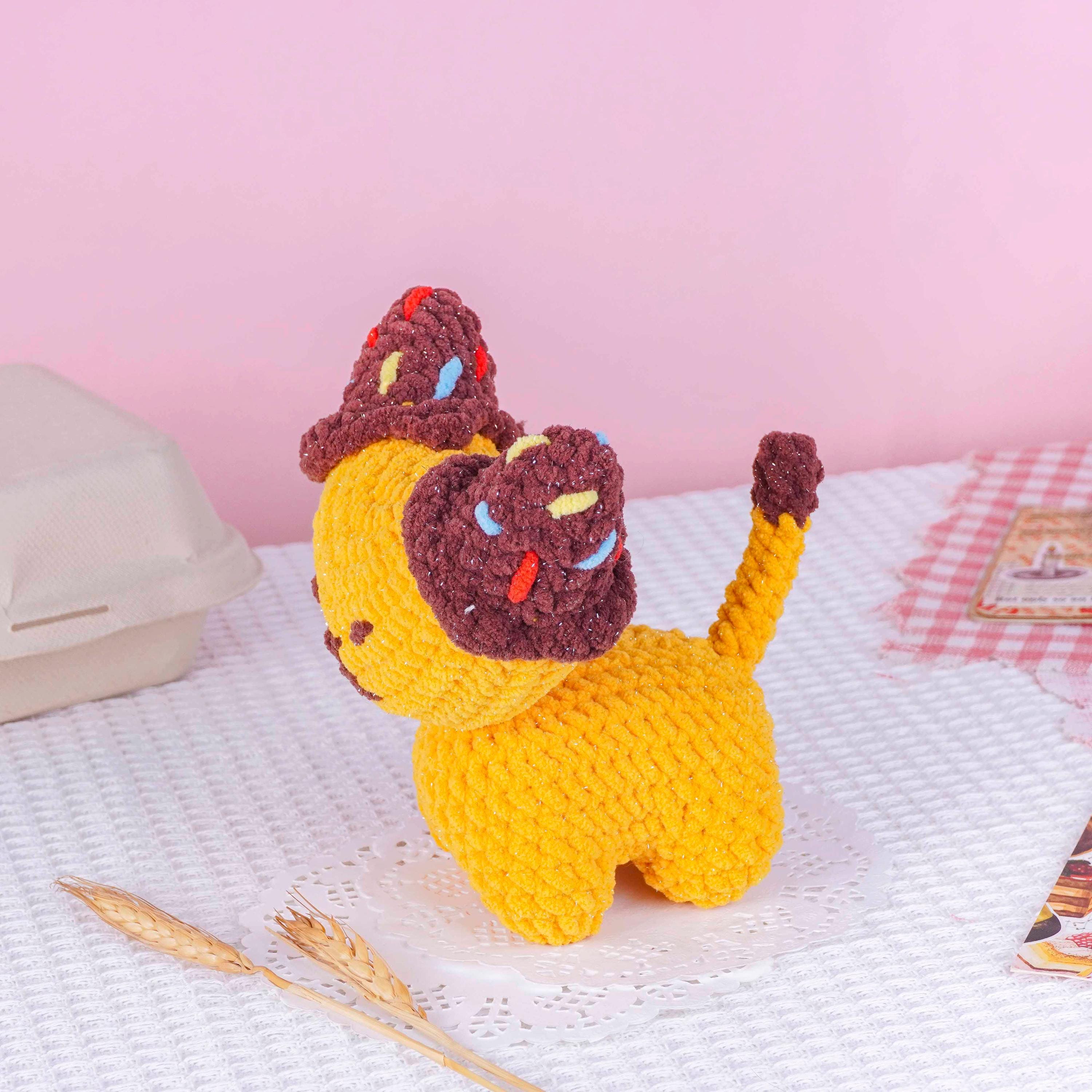 Sweet Pastry Cat Crochet Pattern, Amigurumi Crochet Pattern, Cute Food ...