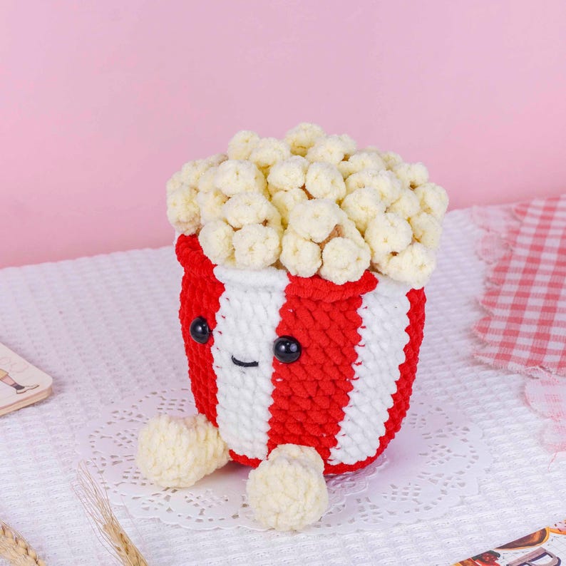 Popcorn Crochet Pattern, Food Amigurumi Crochet Pattern, Cute Food ...