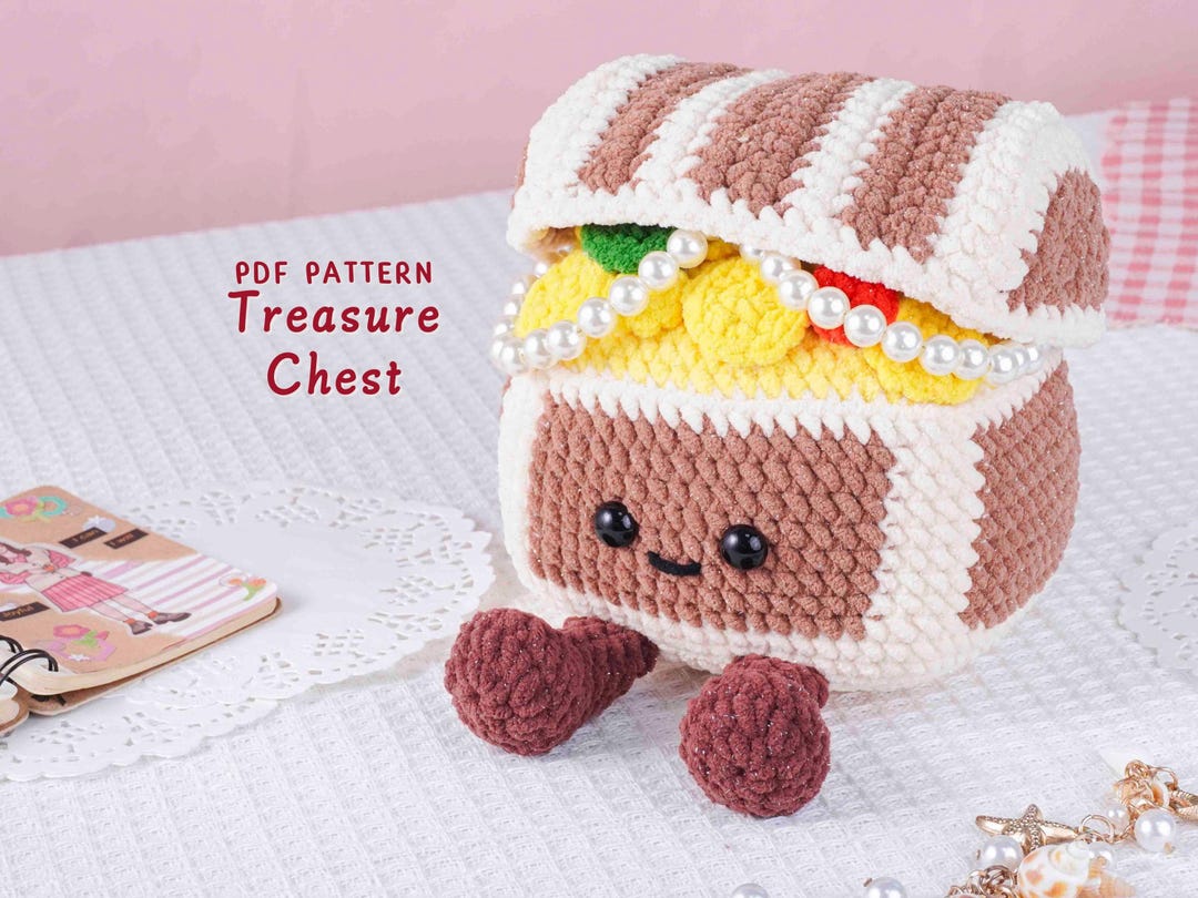Treasure Chest Crochet Pattern, Amigurumi Crochet Pattern, Cute ...