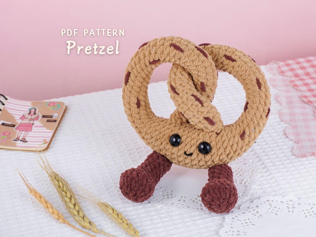 Pretzel Crochet Pattern, Amigurumi Pastry Crochet Pattern, Kawaii Food ...