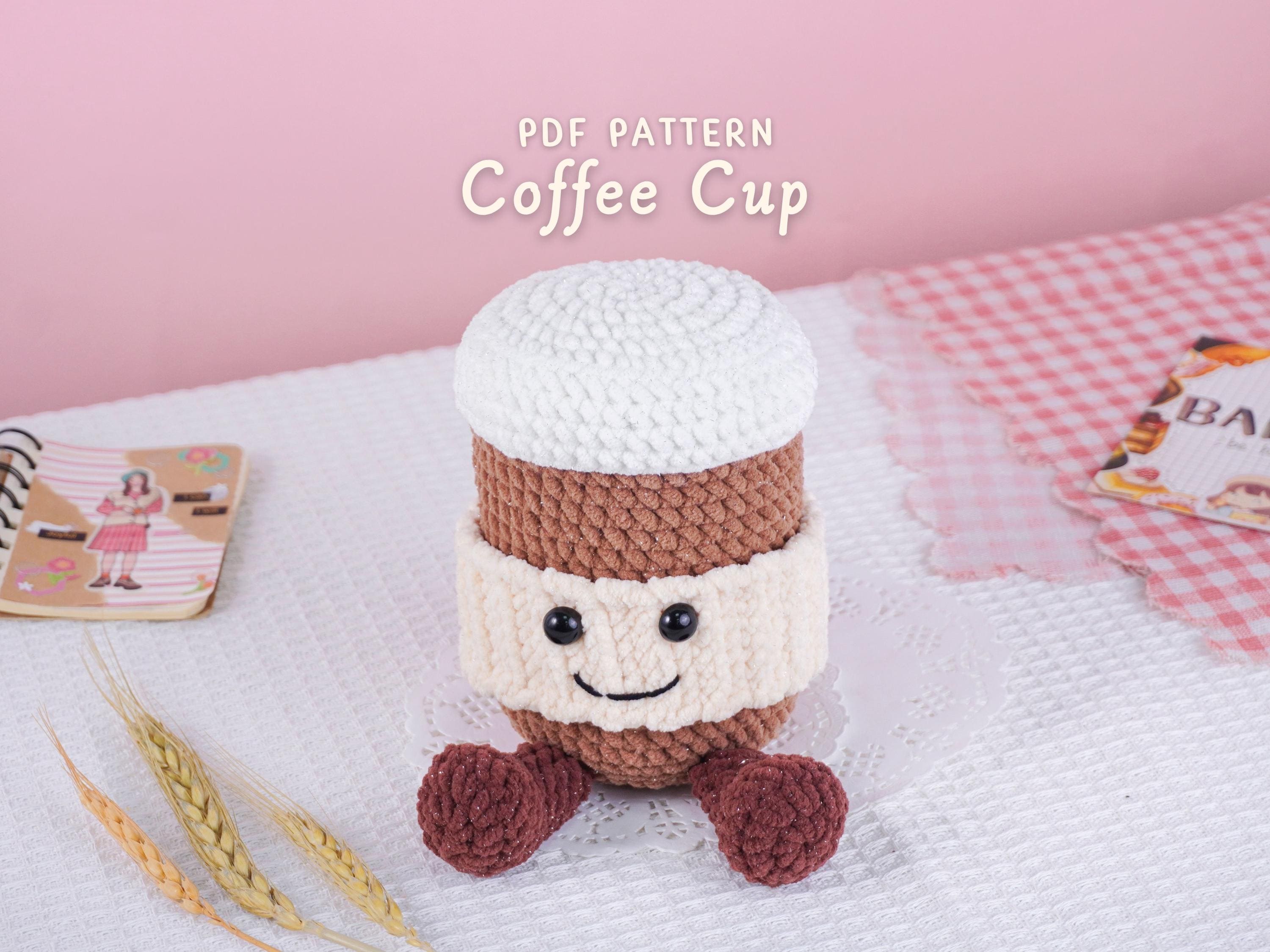 Coffee Cup Crochet Pattern, Amigurumi Drink Pattern, Kawaii Plushie Cup ...