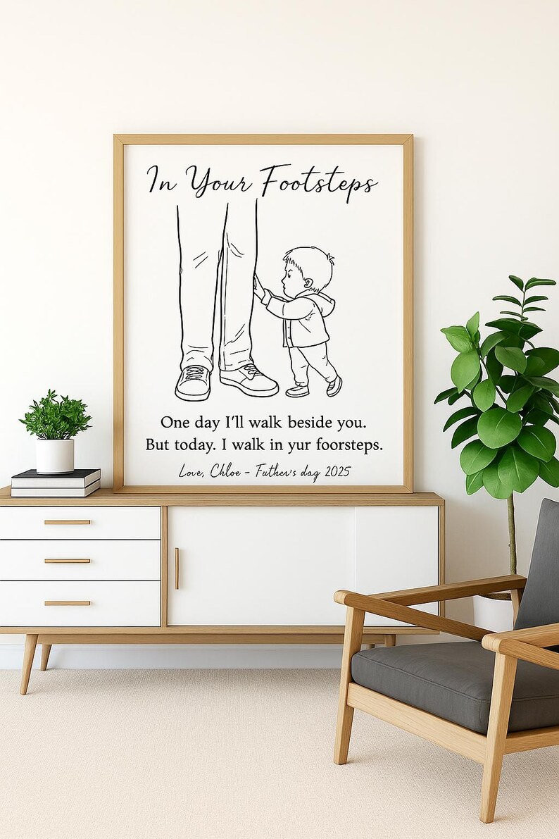 In Your Footsteps” Father’s Day Printable | Sentimental Dad Gift ...