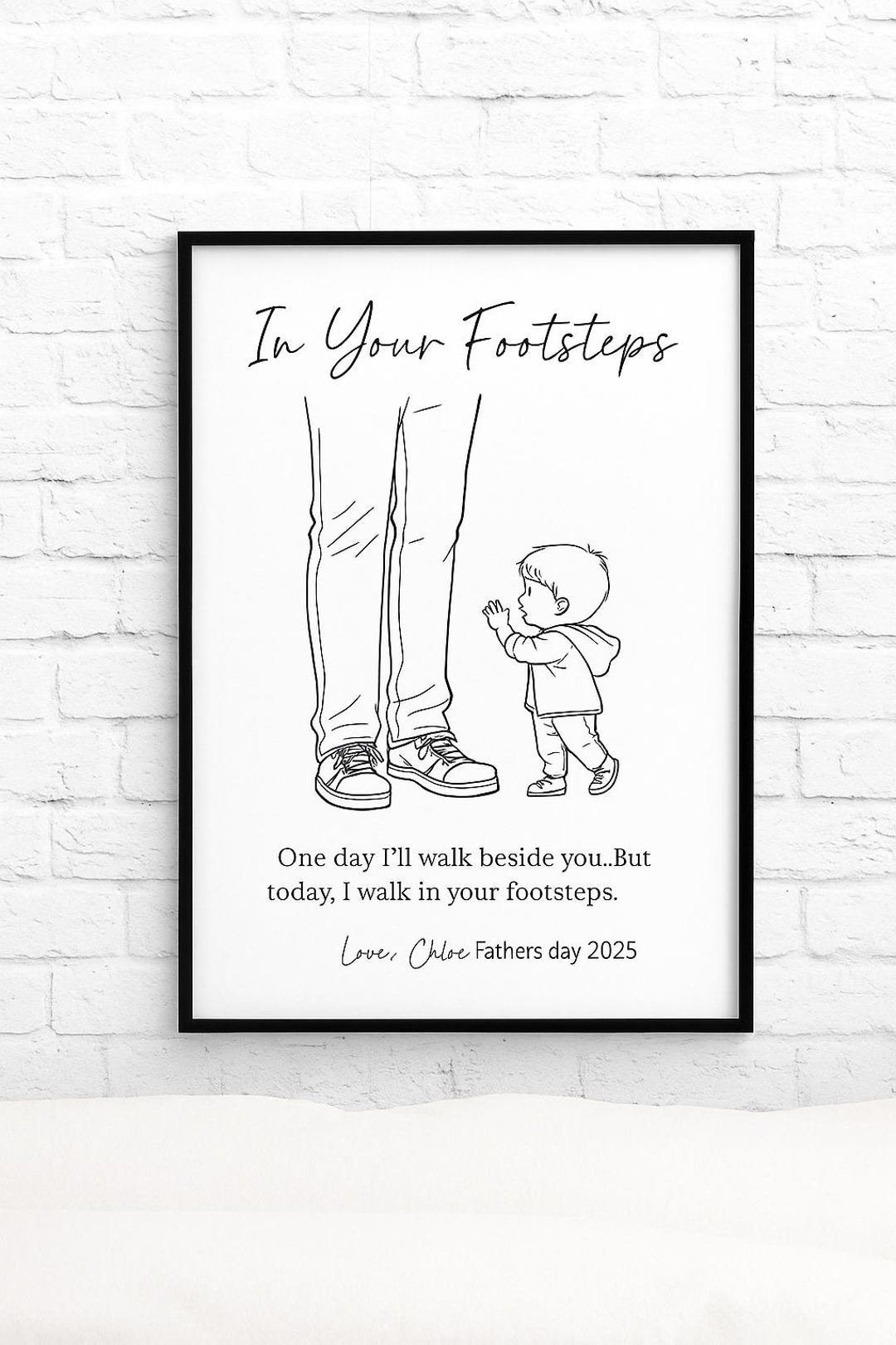 In Your Footsteps” Father’s Day Printable | Sentimental Dad Gift ...