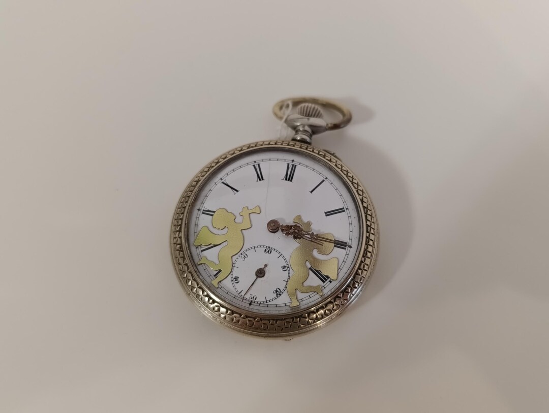 Remontoir 6 Rubis Pocket Watch With Angels - Etsy
