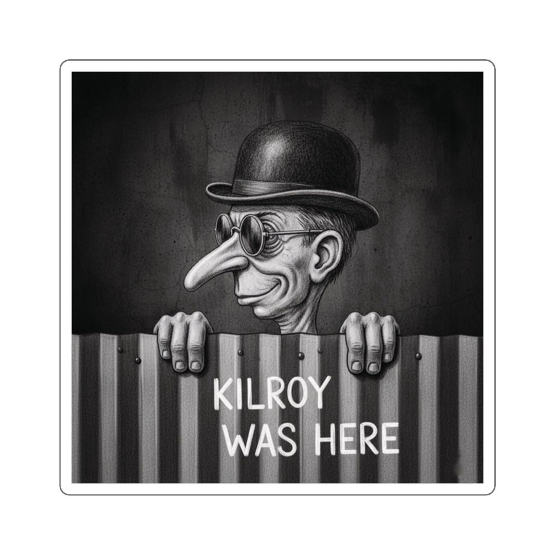 Kilroy Was Here Sticker: Retro Humor Laptop Decal - Etsy