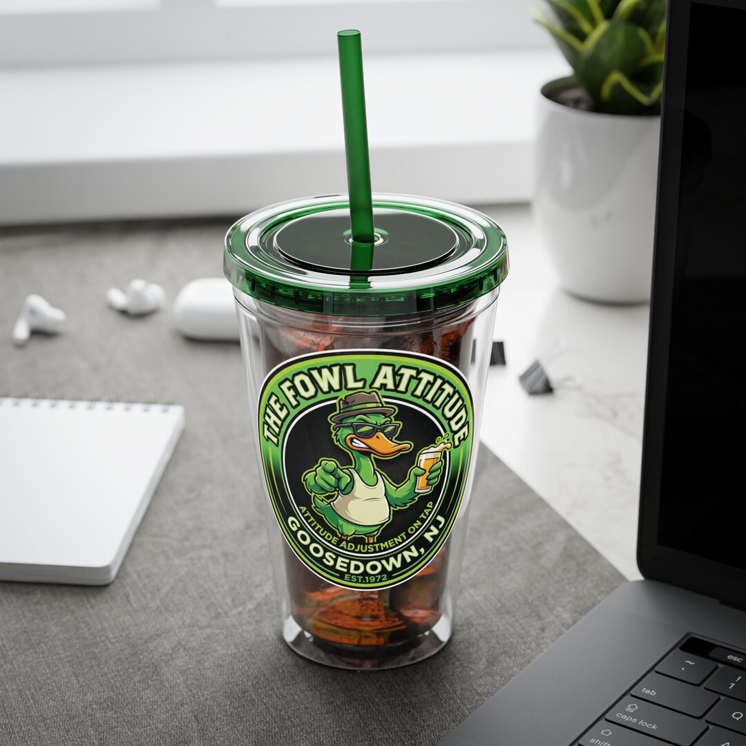 The Fowl Attitude Duck Logo Tumbler | 16oz Straw Cup - Etsy