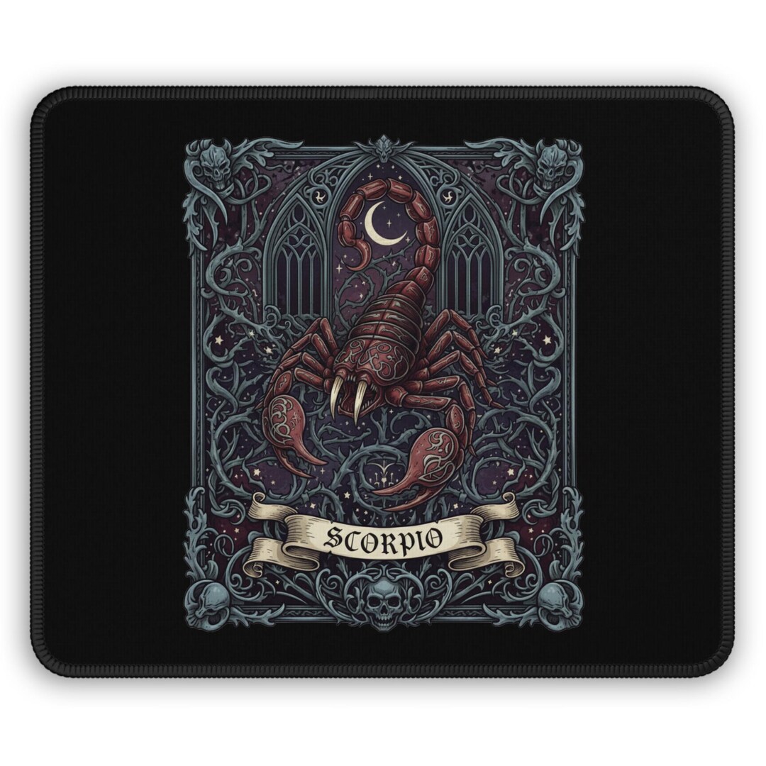 Scorpio Gothic Scorpion Gaming Mouse Pad | Zodiac Dark Art - Etsy
