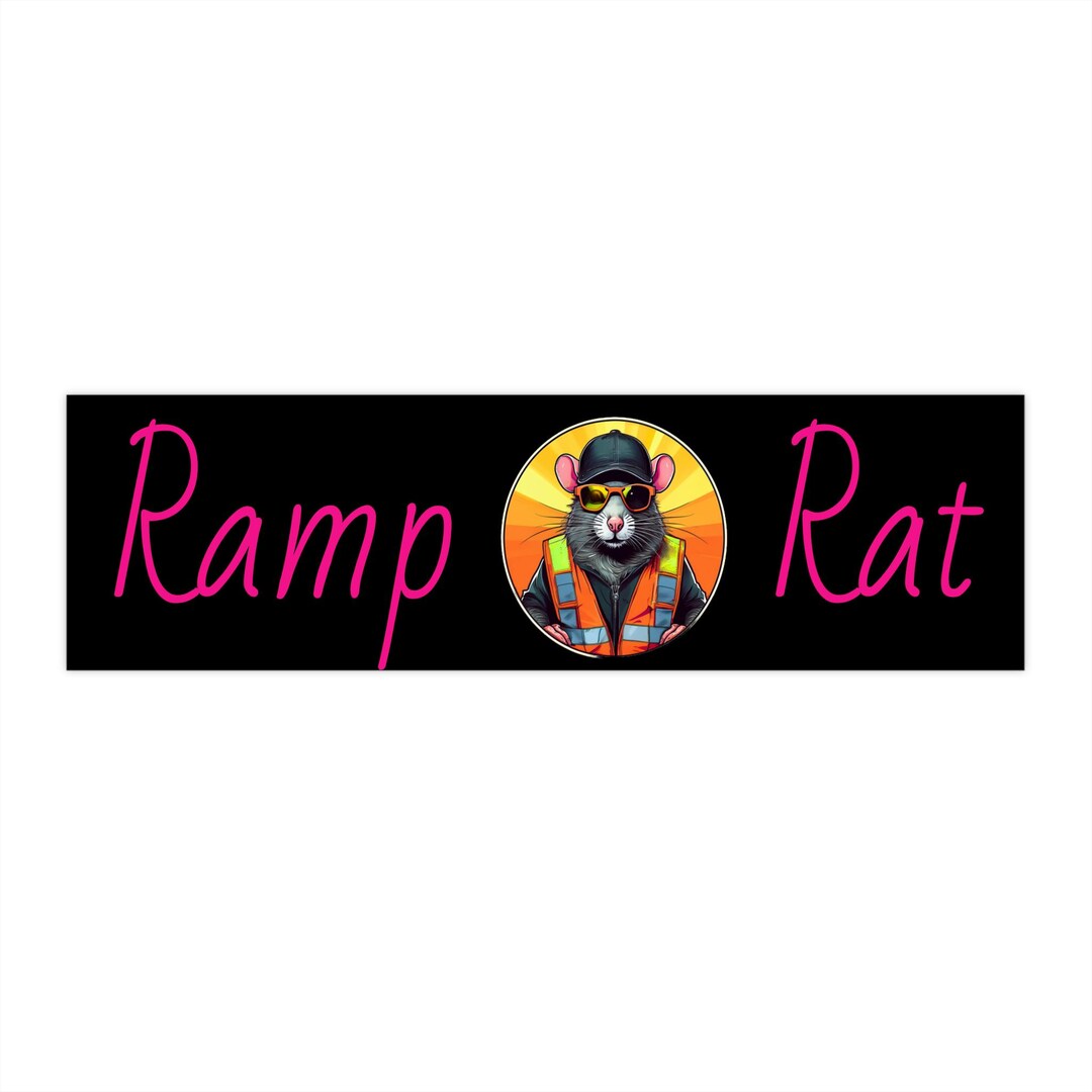 Fun Ramp Rat Bumper Stickers - Quirky Car Decor for Animal Lovers, Gift ...