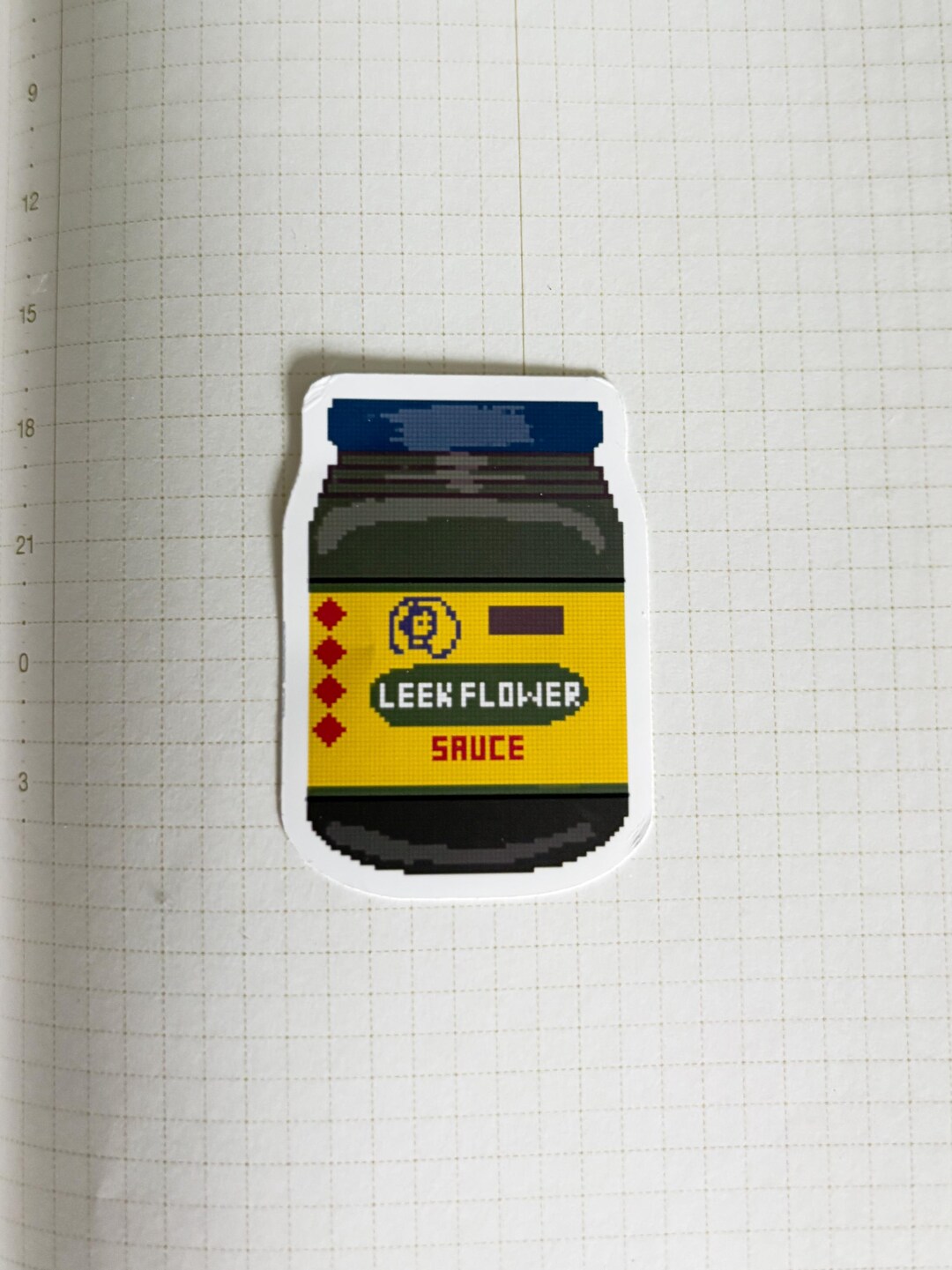 Pixel Leek Flower Sauce Sticker | Vinyl Sticker, Matte, Laptop Stickers ...