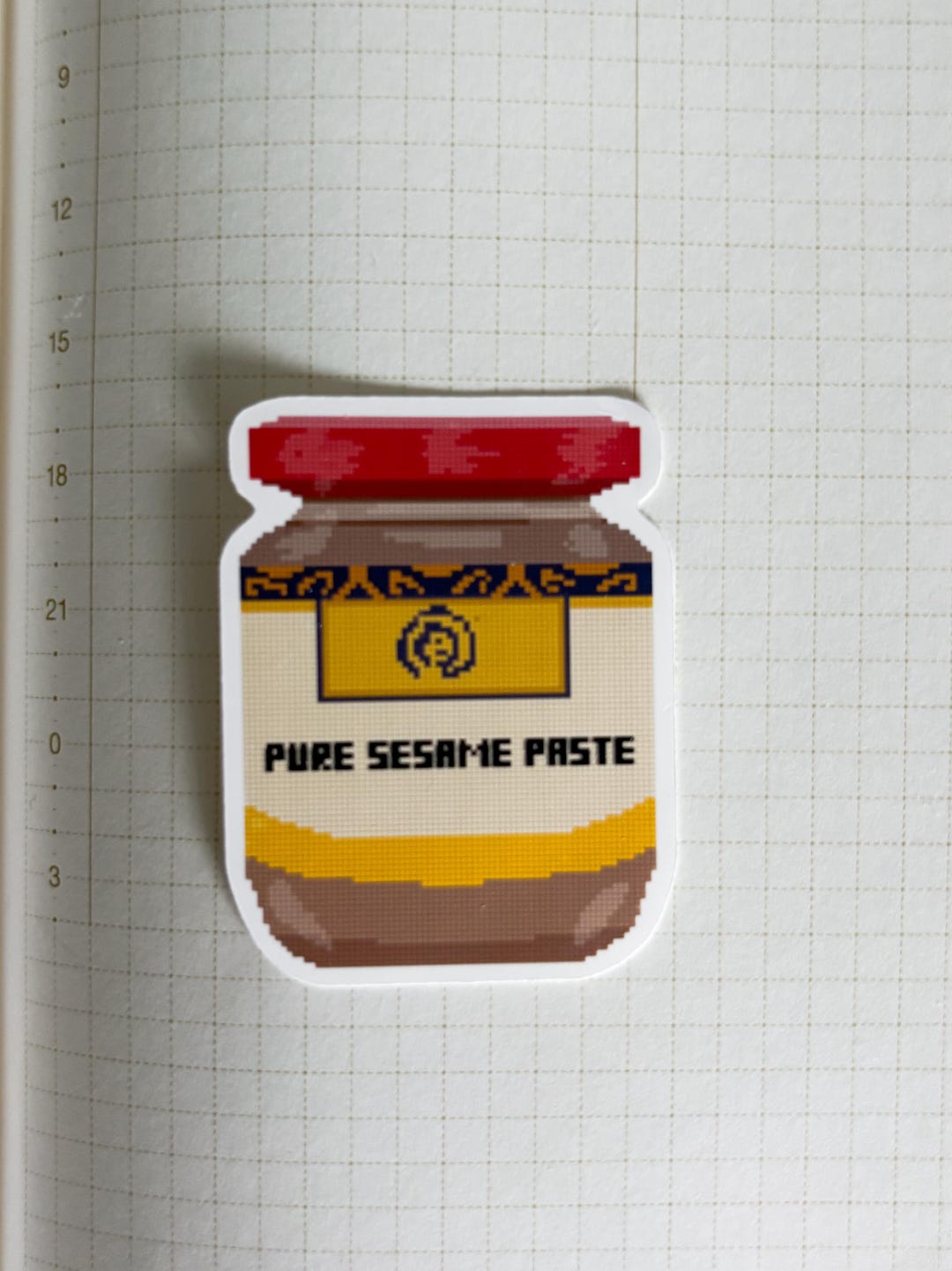 Pixel Sesame Paste Sticker | Vinyl Sticker, Matte, Laptop Stickers ...