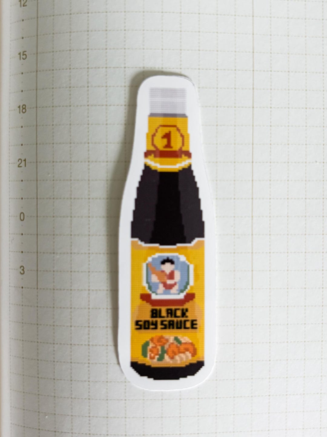 Pixel Black Soy Sauce Sticker | Vinyl Sticker, Matte, Laptop Stickers ...