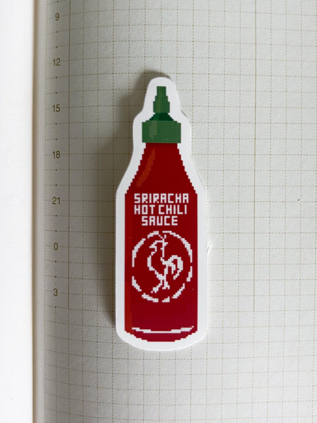 Pixel Sriracha Sticker | Vinyl Sticker, Matte, Laptop Stickers ...