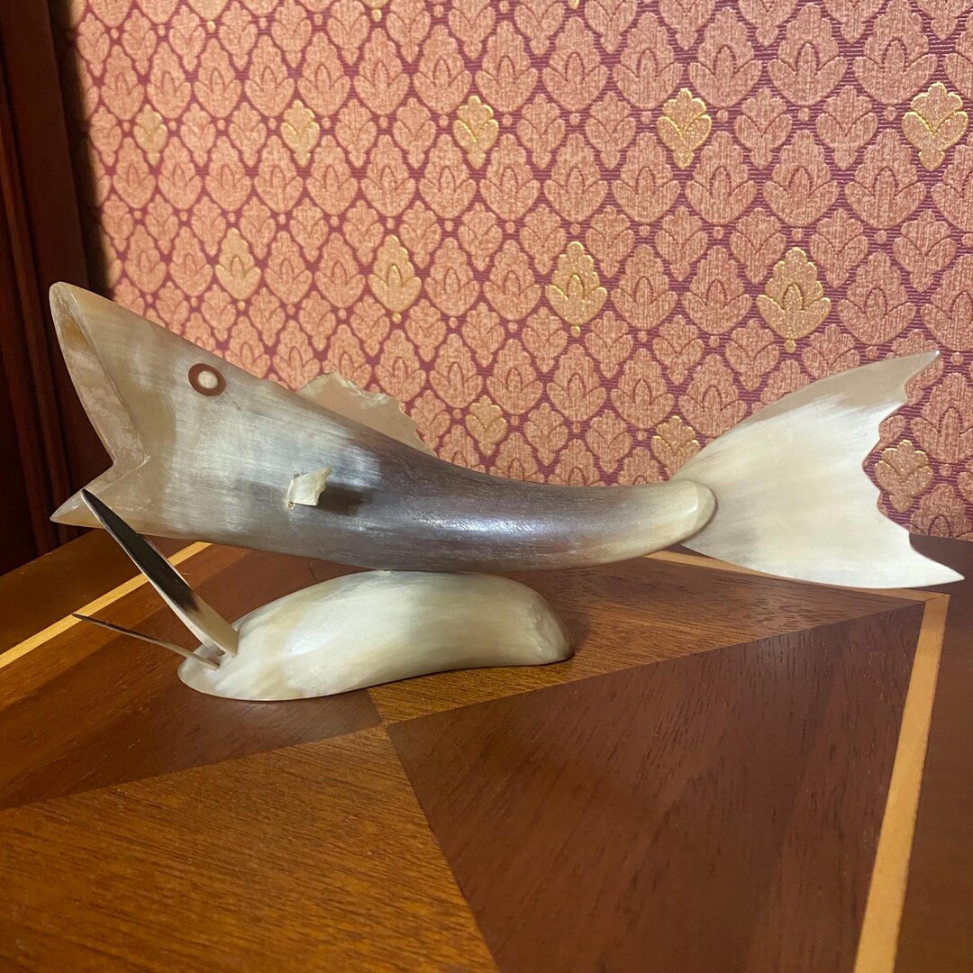 A Fish Figurine Made of Natural Horn, USSR - Etsy