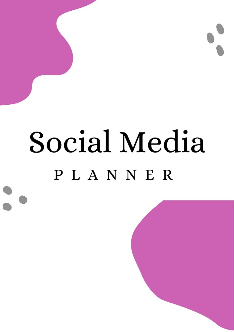 Social Media Planner Printable PDF | Content Calendar, Hashtag Tracker ...