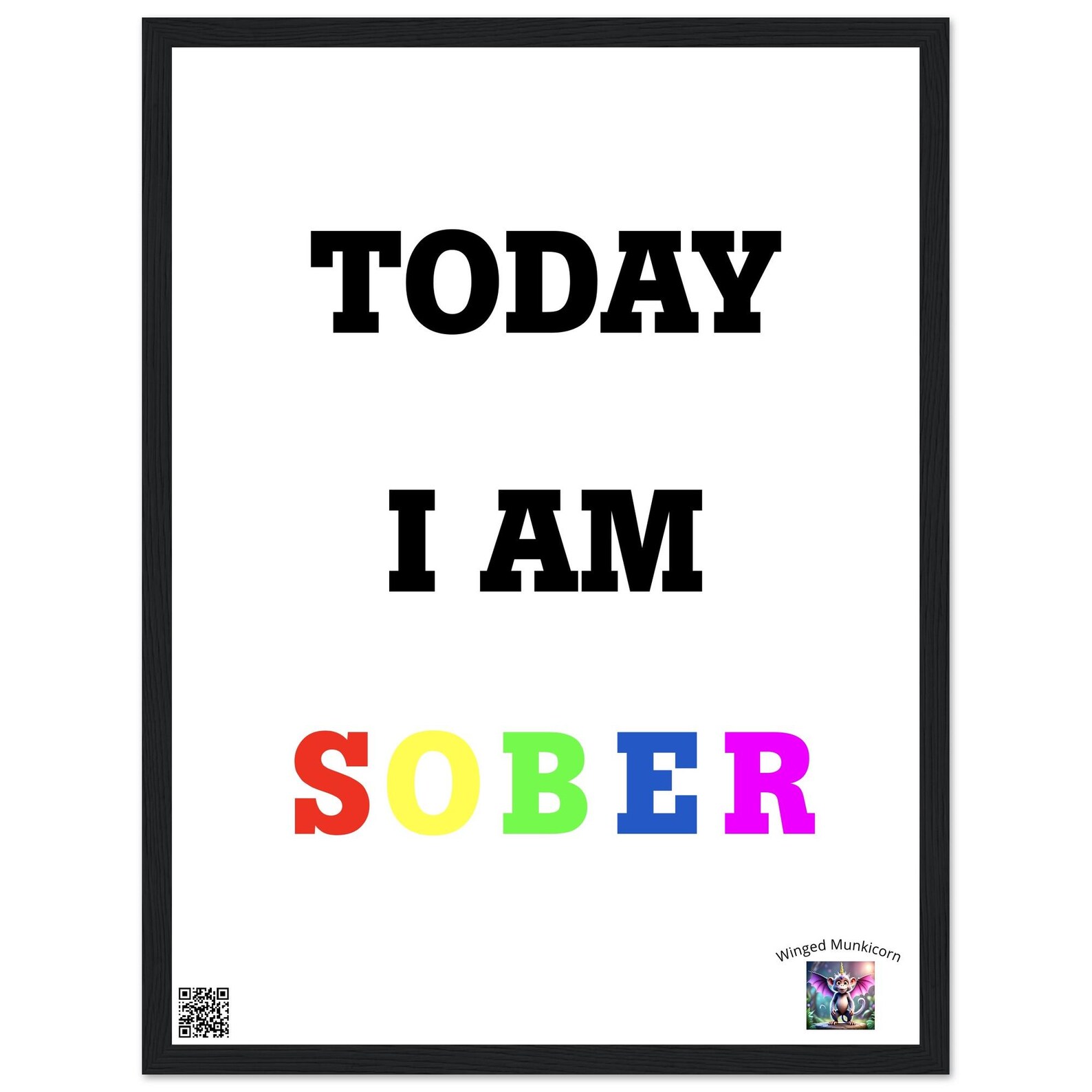 12 X 16" AA Motivational Poster. "today I Am Sober" - Etsy