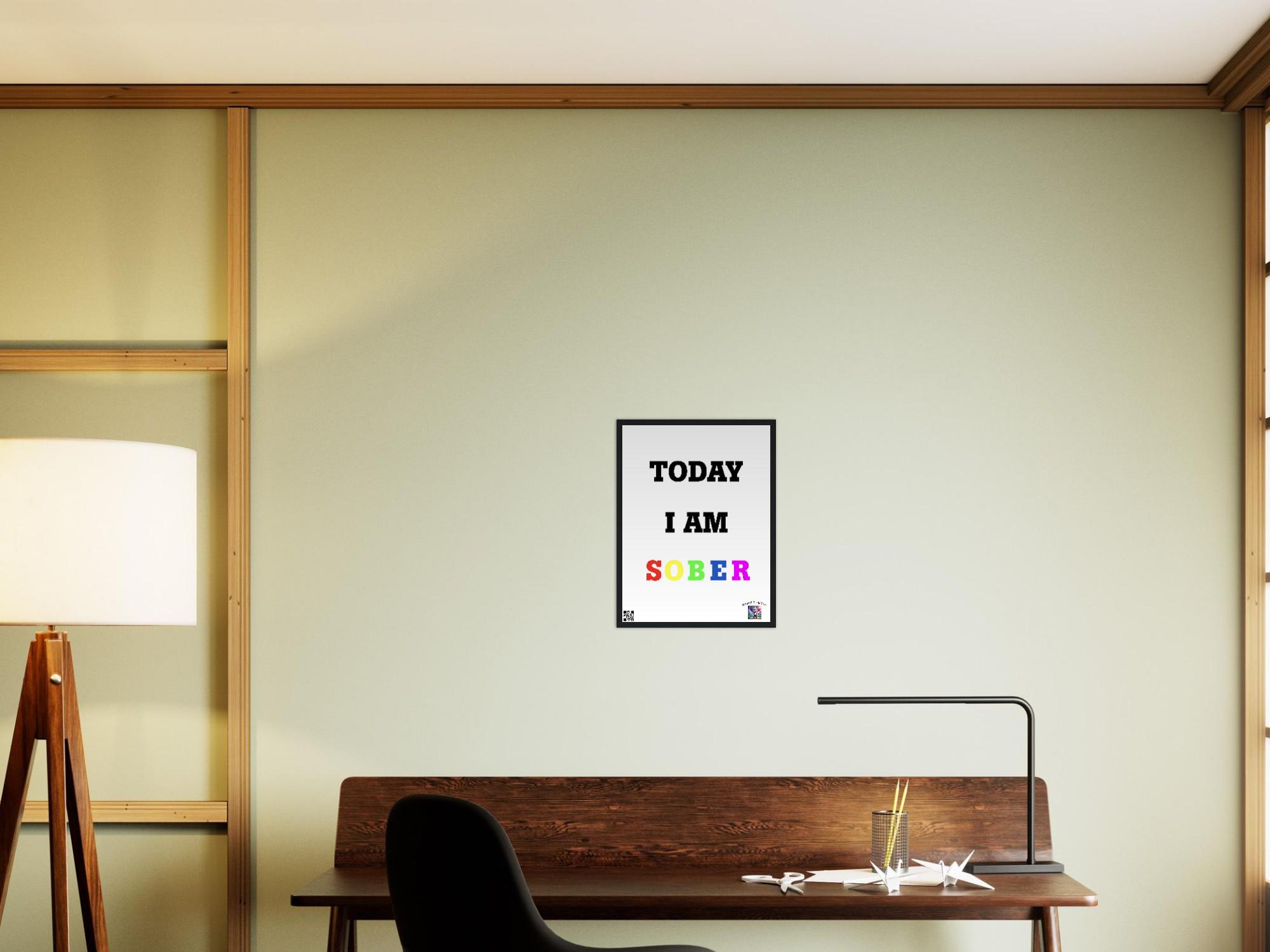 12 X 16" AA Motivational Poster. "today I Am Sober" - Etsy