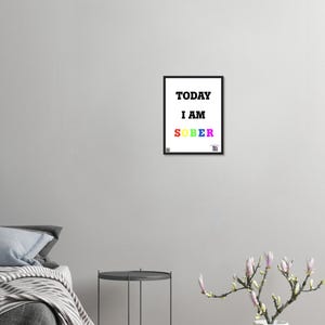 12 X 16" AA Motivational Poster. "today I Am Sober" - Etsy