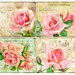 4x5 Vintage Cottage Flower Rose Botanical French Paris ATC Background ...