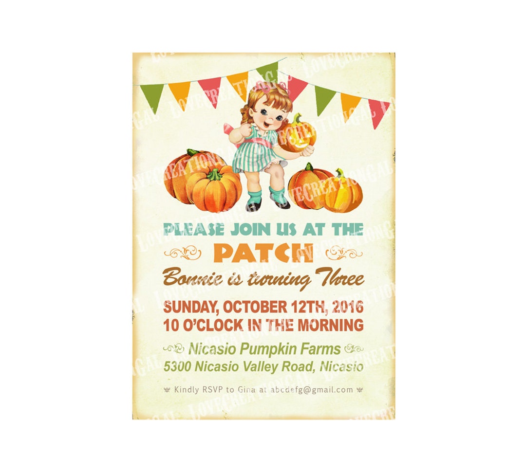 Digital PRINTABLE Vintage Pumpkin Patch Farm Fall Halloween - Etsy