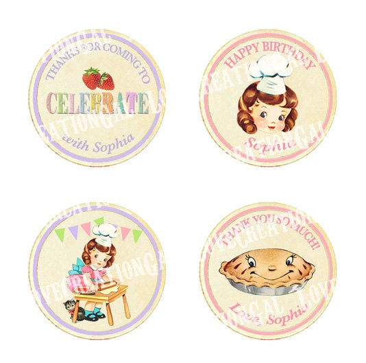 Digital PRINTABLE Vintage Cooking Chef Baking Bake Cake Joint Party ...