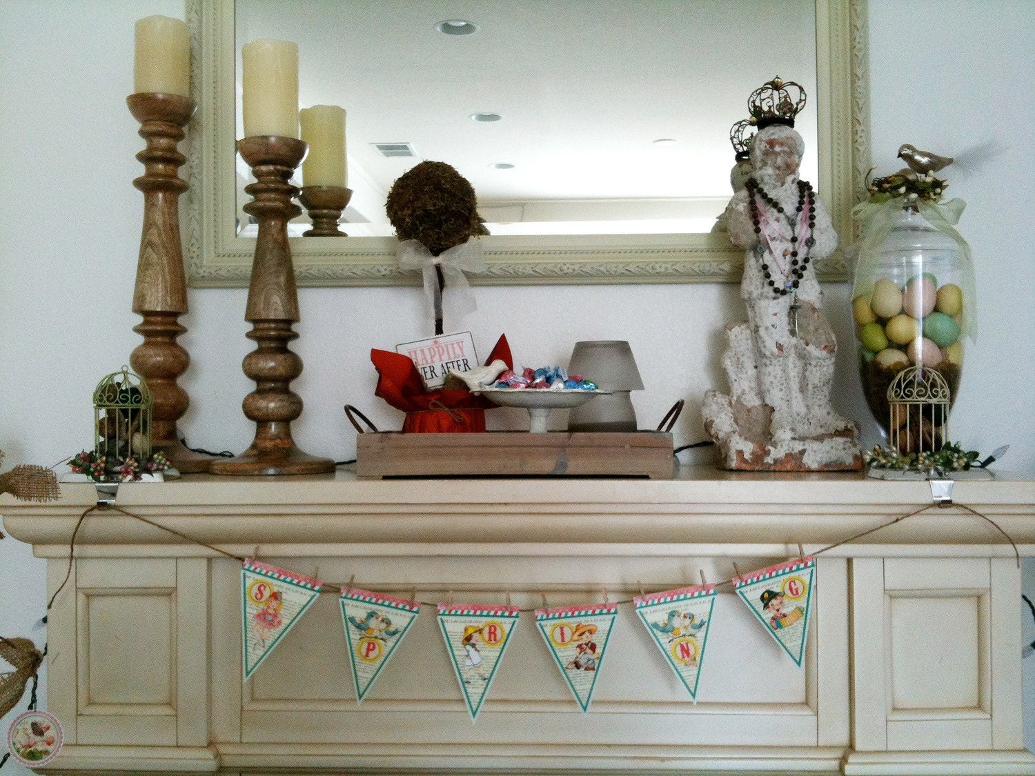 Vintage Retro ABC Alphabet Flags Boy Girl Bird Deer Flower - Etsy