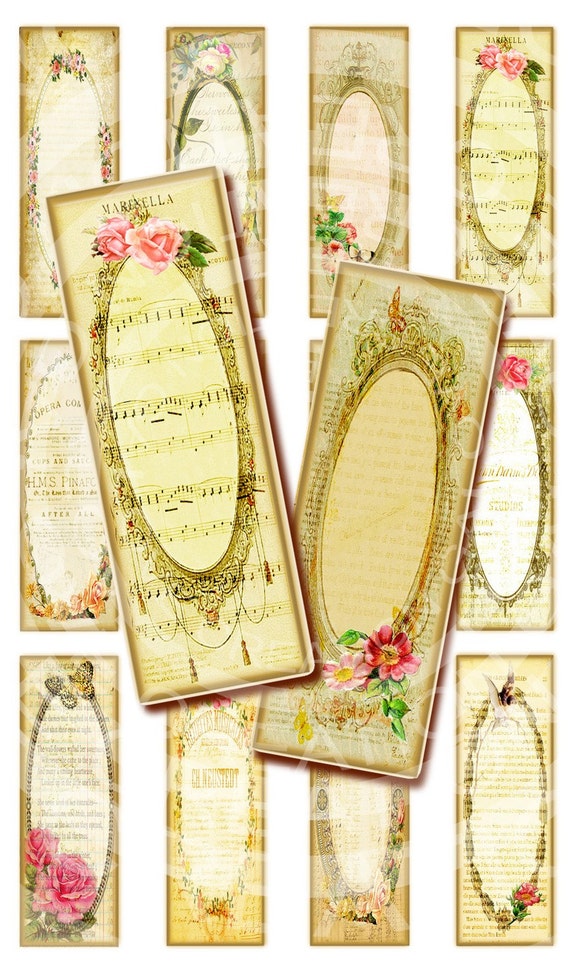 1 X 3 Inch Vintage Victorian Flower Rose Frames Ledge GLASS - Etsy