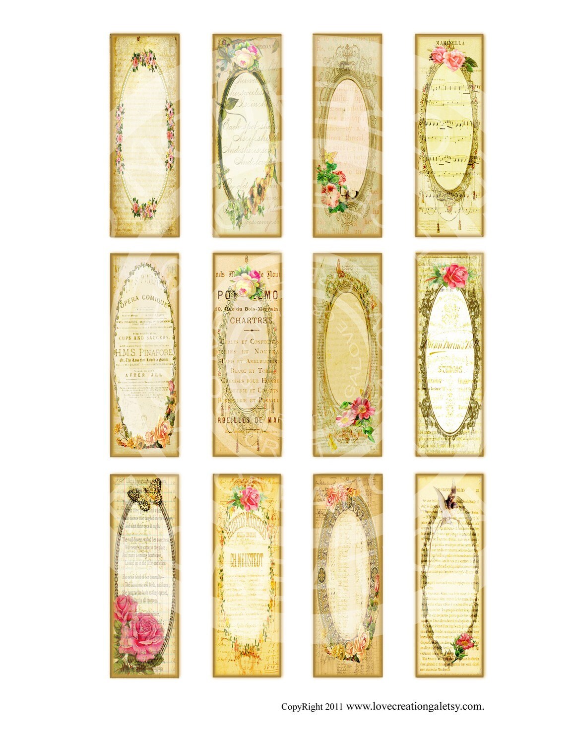 1 X 3 Inch Vintage Victorian Flower Rose Frames Ledge GLASS - Etsy