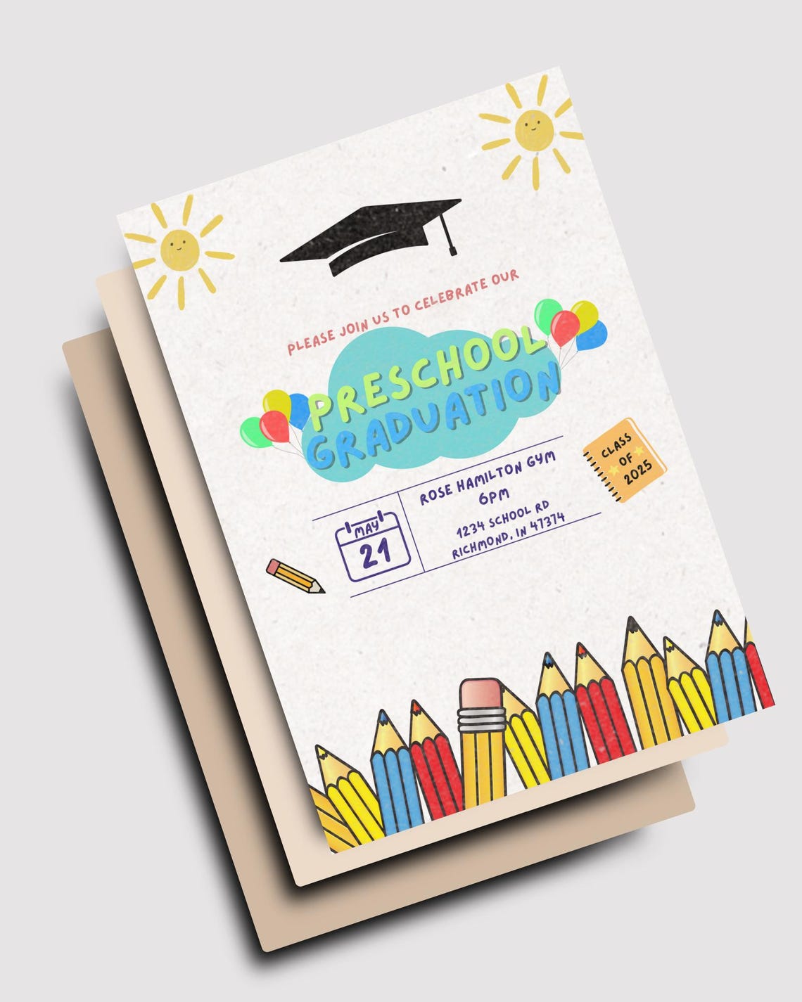 Editable Preschool Graduation Invitation, Prek Announcement Invite ...