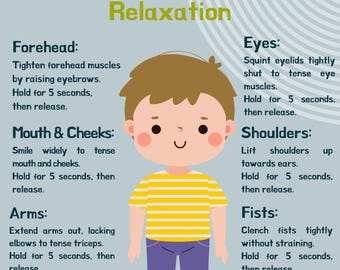 Progressive Muscle Relaxation Coping for Kids – Printable Therapy Tool ...