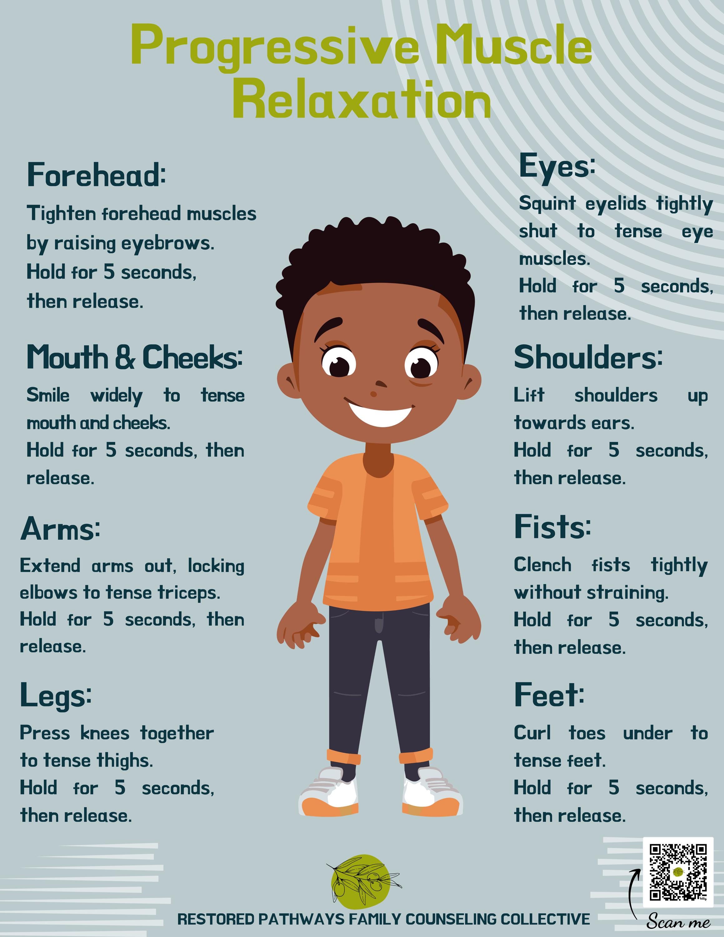 Bundle** Progressive Muscle Relaxation Coping for Kids – 8 Printable ...