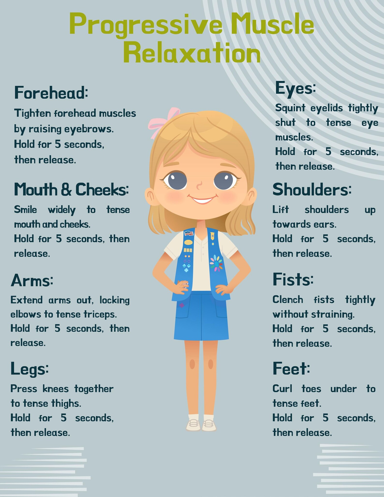 Progressive Muscle Relaxation Coping for Kids – Printable Therapy Tool ...