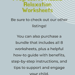 Progressive Muscle Relaxation Coping for Kids – Printable Therapy Tool ...