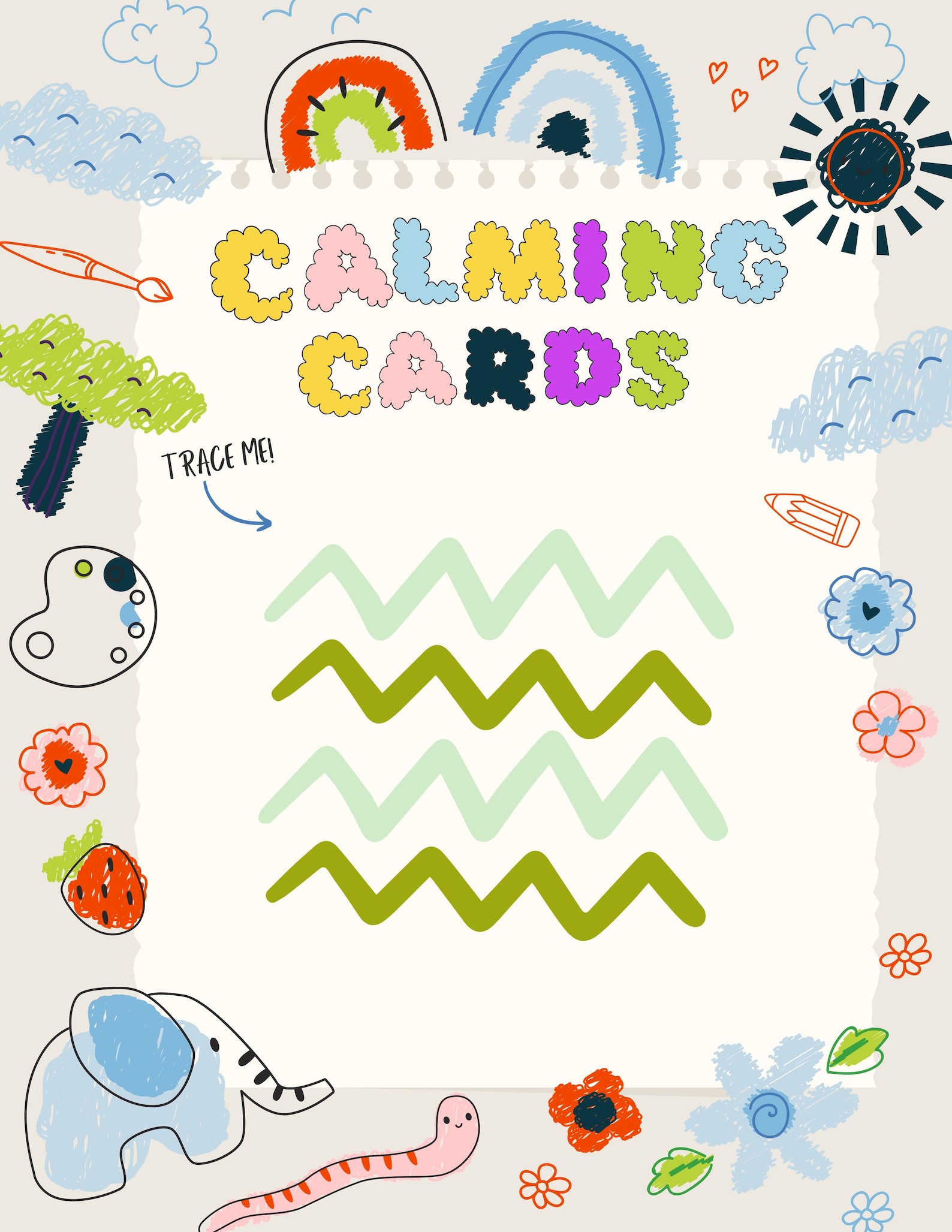 Calming Cards for Kids – Finger Tracing Tool for Emotional Regulation ...