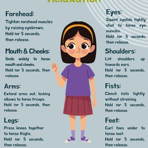 Progressive Muscle Relaxation Coping for Kids – Printable Therapy Tool ...