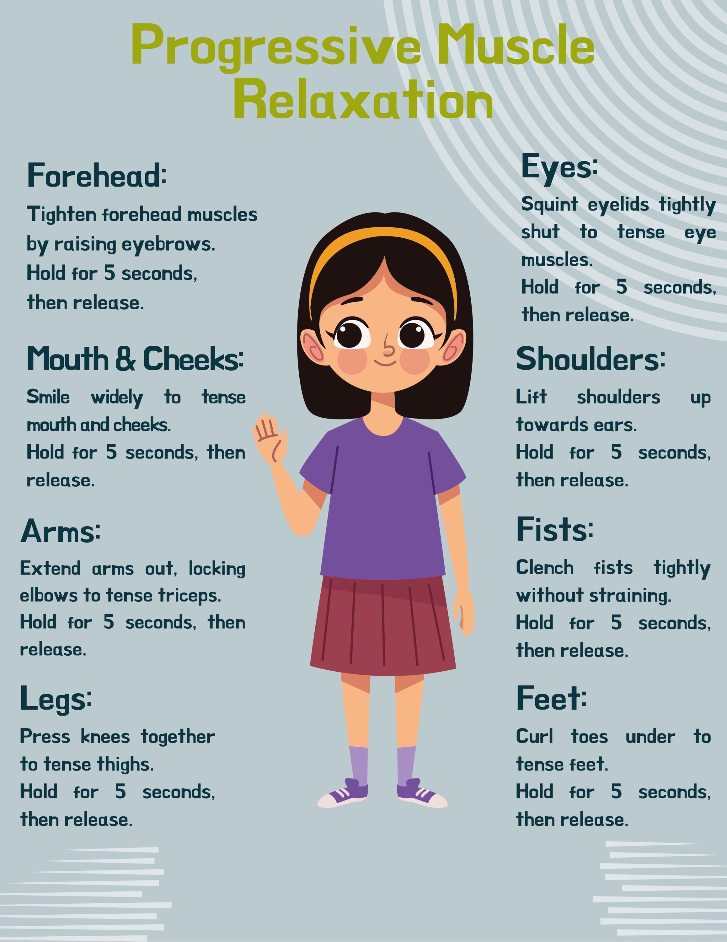 Progressive Muscle Relaxation Coping for Kids – Printable Therapy Tool ...