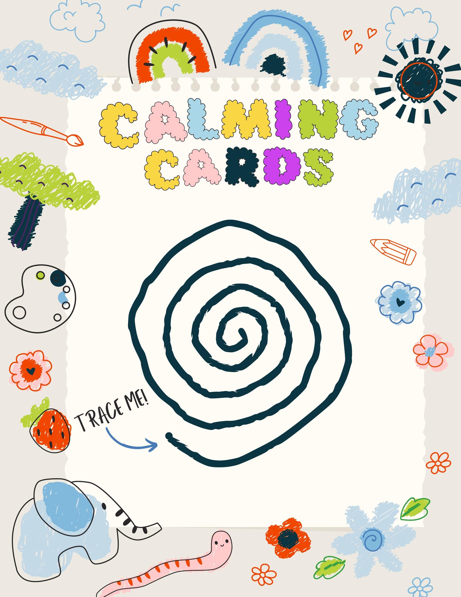 Calming Cards for Kids – Finger Tracing Tool for Emotional Regulation ...