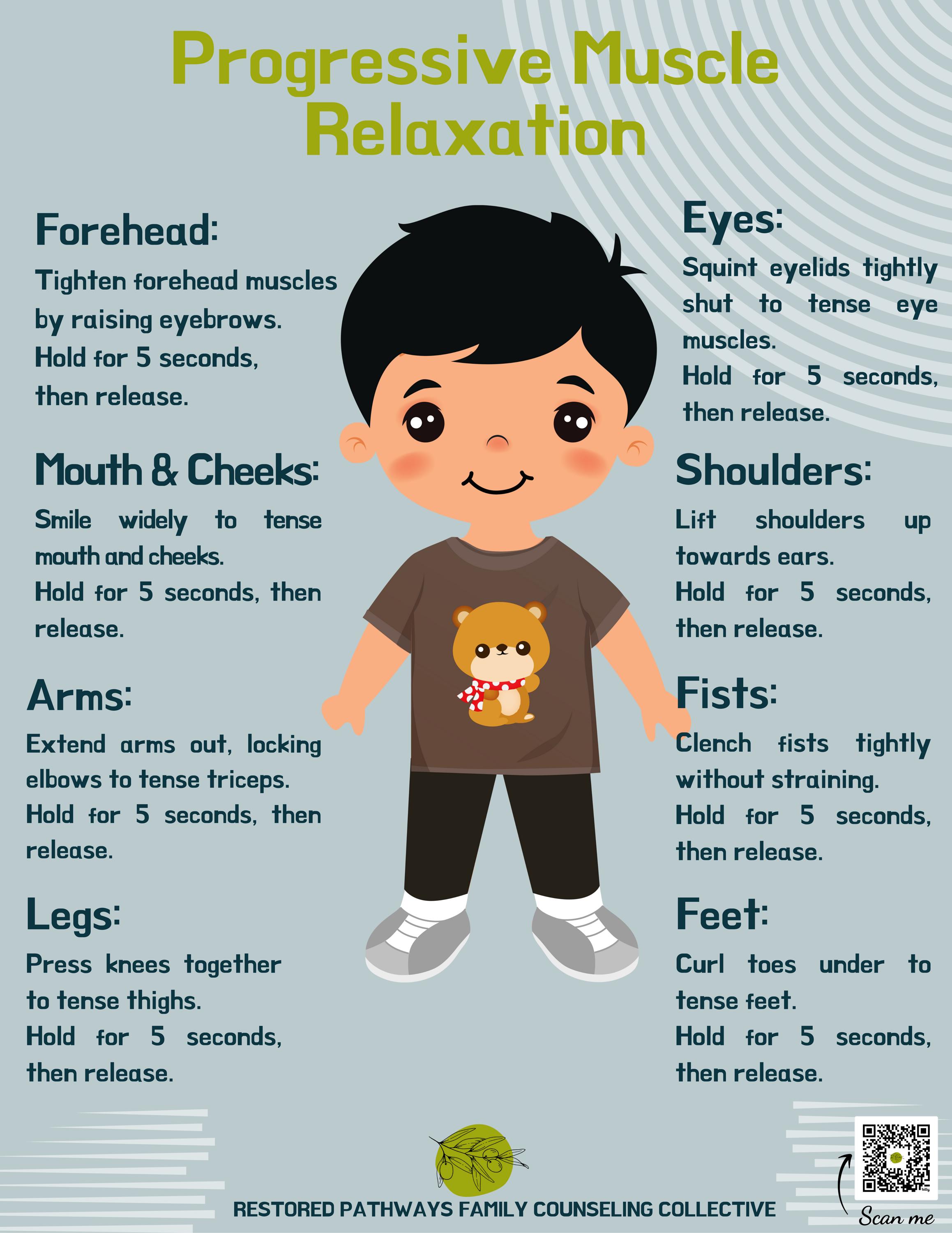 Bundle** Progressive Muscle Relaxation Coping for Kids – 8 Printable ...