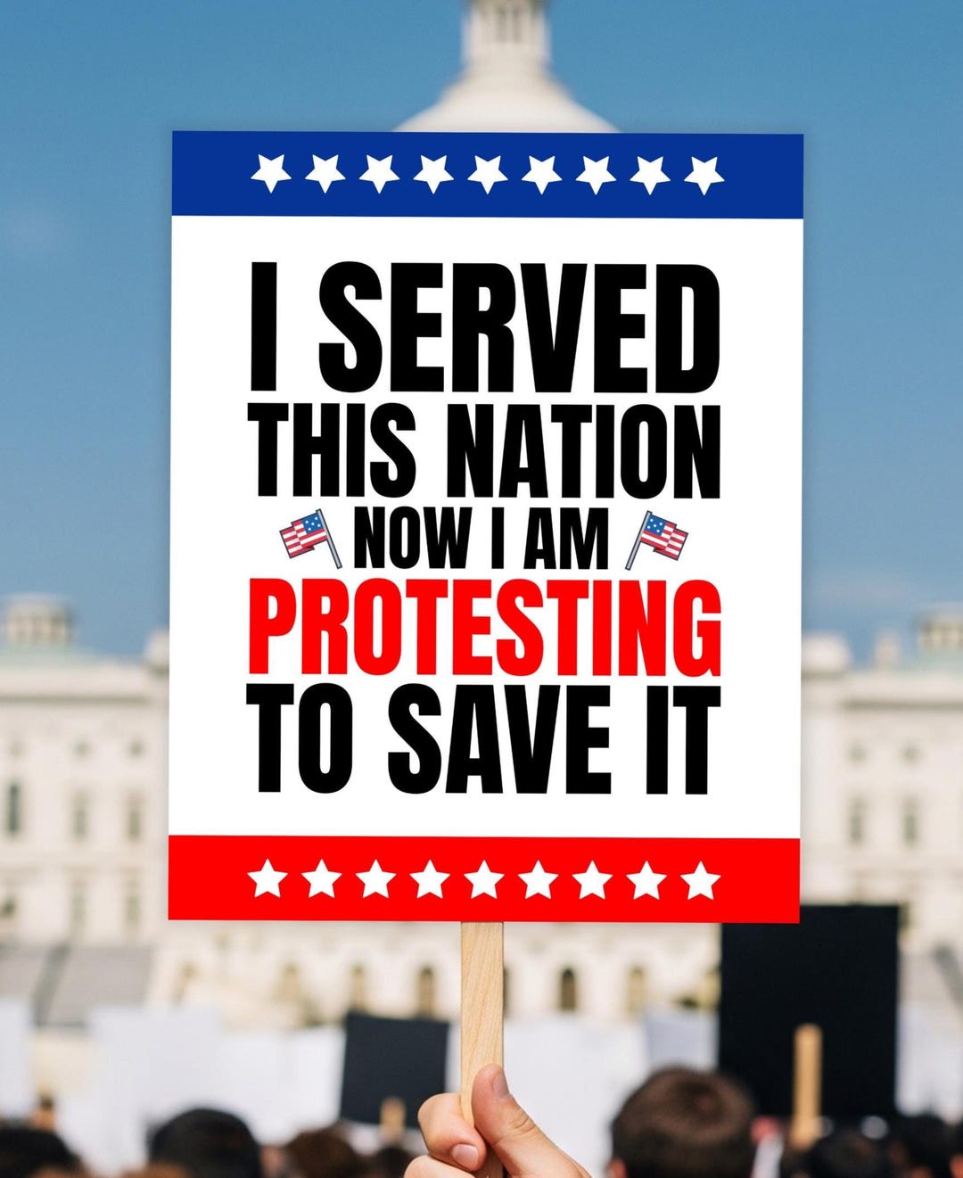 Protest Sign Anti Trump, Veteran Yard Sign, Printable Protest Sign to ...