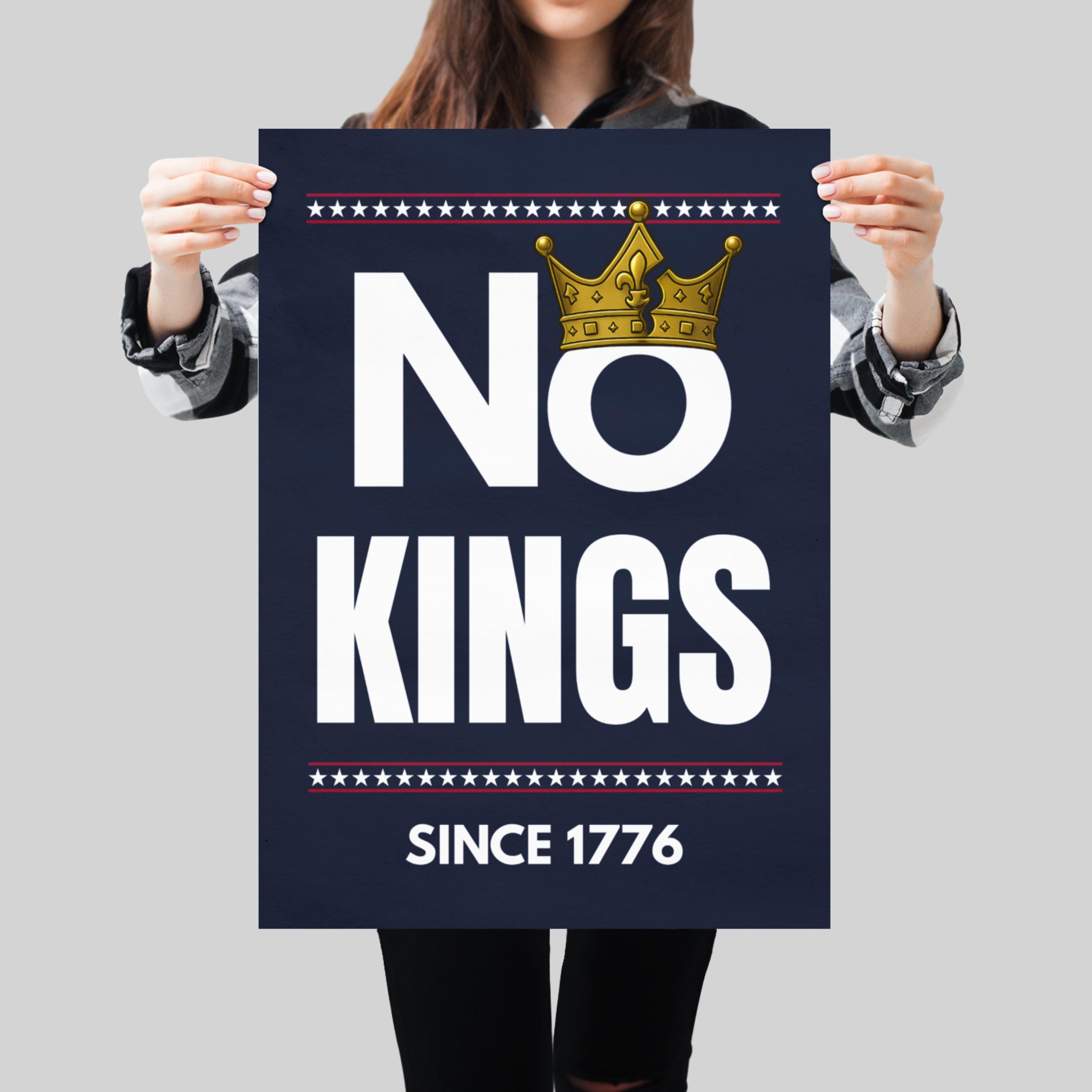 No Kings Protest Sign: Anti Trump Rally Poster (digital Download) - Etsy