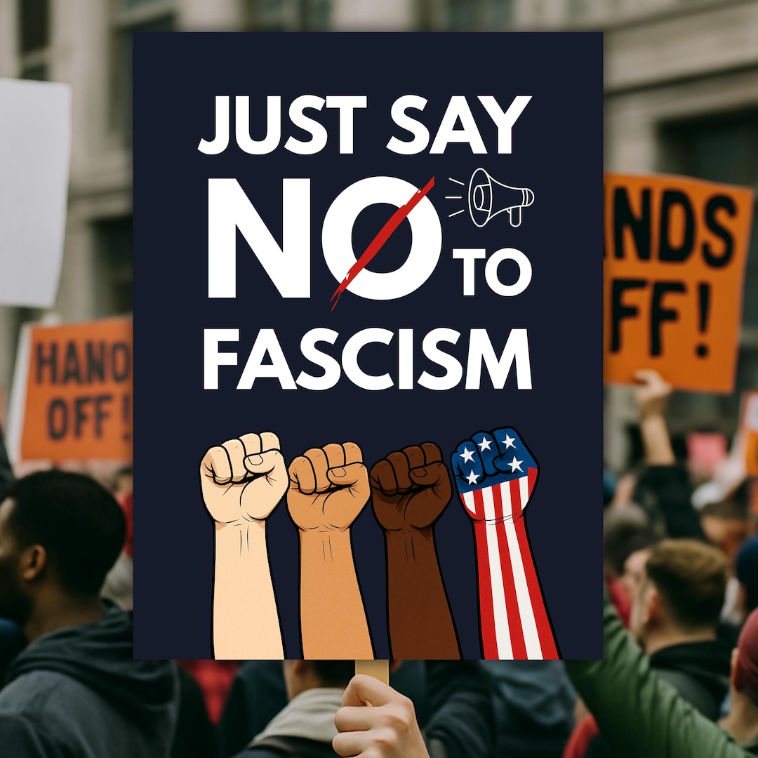 Anti Fascism Protest Sign: High-resolution Rally Poster (digital ...