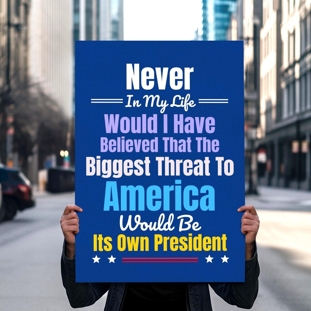 Protect Democracy Protest Sign to Carry, Anti Trump Sign, Printable ...