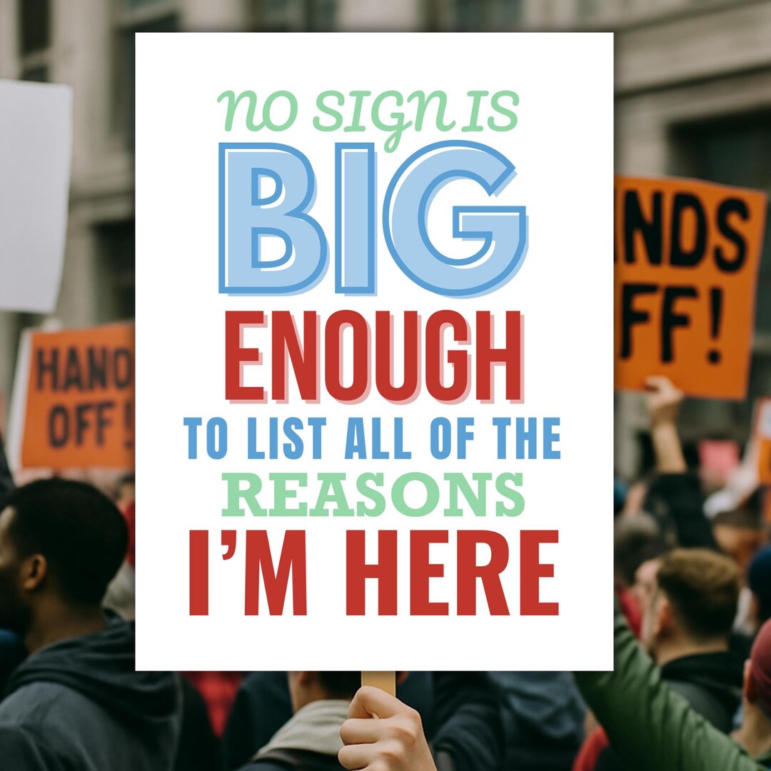 No Kings Rally Protest Sign: Anti-trump Printable Poster (digital ...